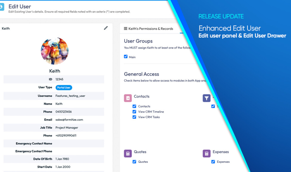 User Edit Drawer Enhancements Unveiled | Formitize