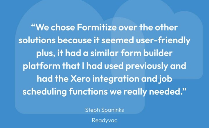Formitize Case Study: Readyvac | Formitize
