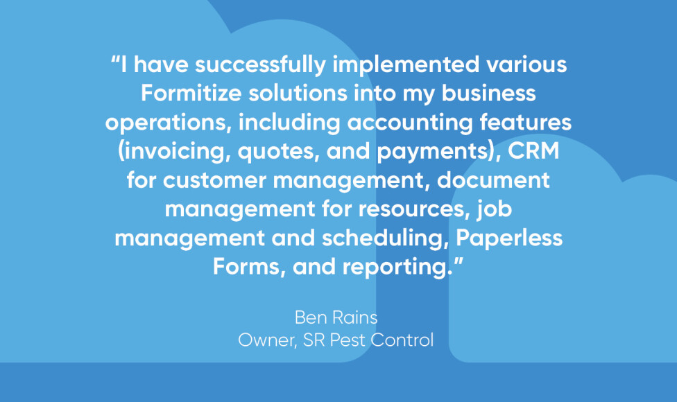 Formitize Case Study: SR Pest Control | Formitize